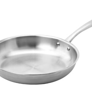 CHEF TOPF 5-ply Stainless Steel Frying Pan 11inch, Full 5-Ply Clad Construction Professional Grade Pan, Brushed Finish, Induction Cooking Pan, Oven Safe, Dishwasher Safe