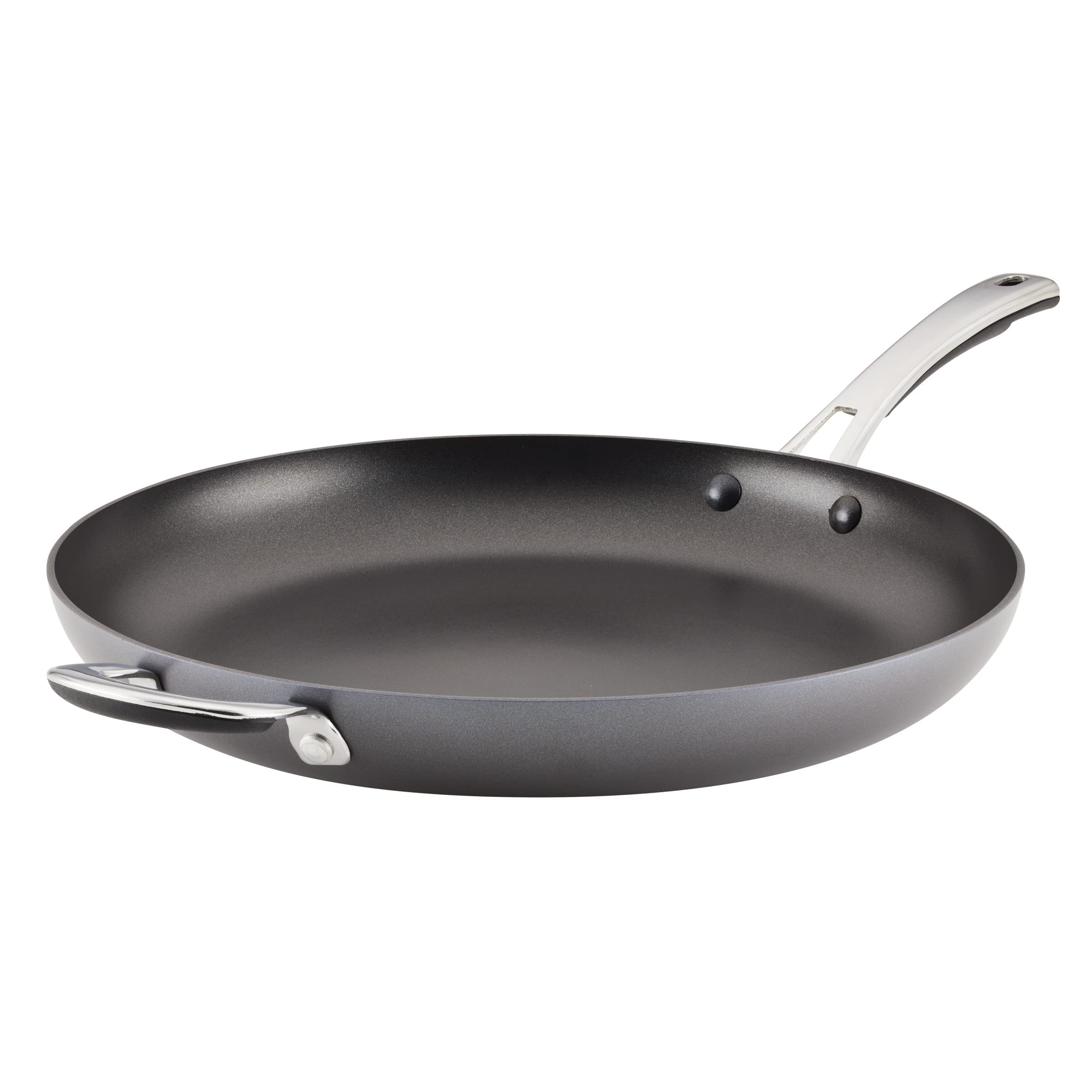 Rachael Ray Cook + Create Hard Anodized Nonstick Frying Pan/Skillet with Helper Handle, 14 Inch - Black