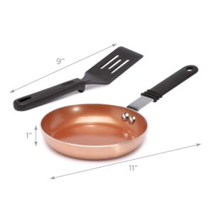 Ecolution Kitchen Extras Mini Fry Pan Set Copper Includes: 5.5in Mini Fry Pan w Spatula