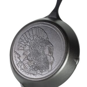 Lodge Wildlife 13.25 in Cast Iron Skillet with Turkey Scene