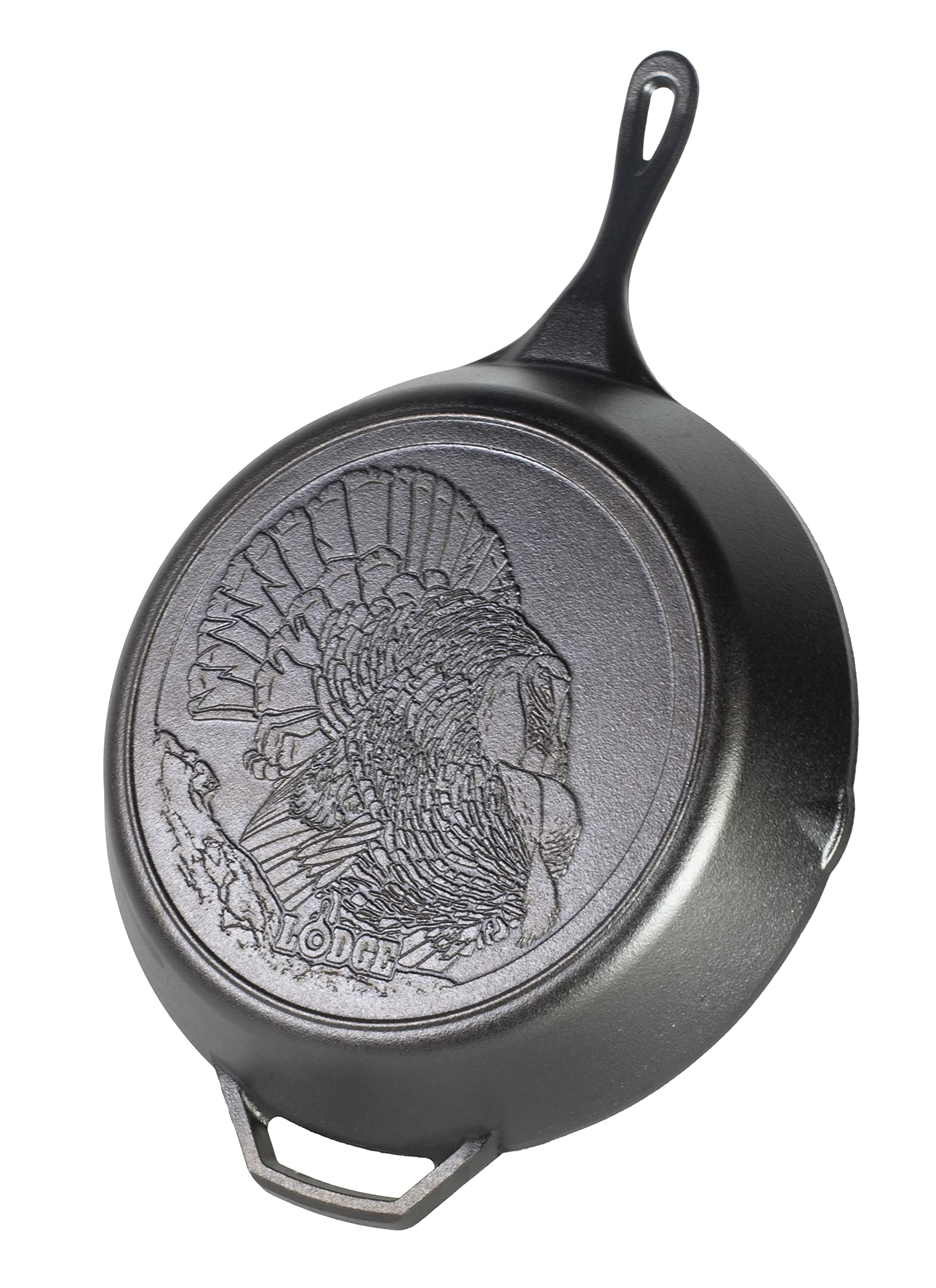 Lodge Wildlife 13.25 in Cast Iron Skillet with Turkey Scene