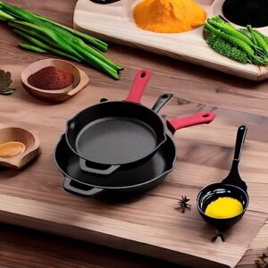 Tramontina Preseasoned Cast Iron 2 Pk Skillets with Silicone Grips