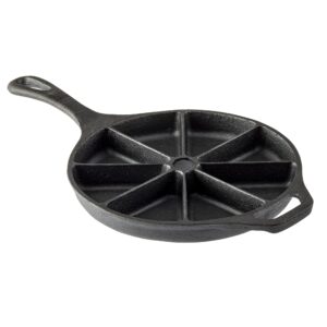 tablecraft round corn bread skillet with handle, cast iron, 8.75" dia x 15.625" (5.5" handle)