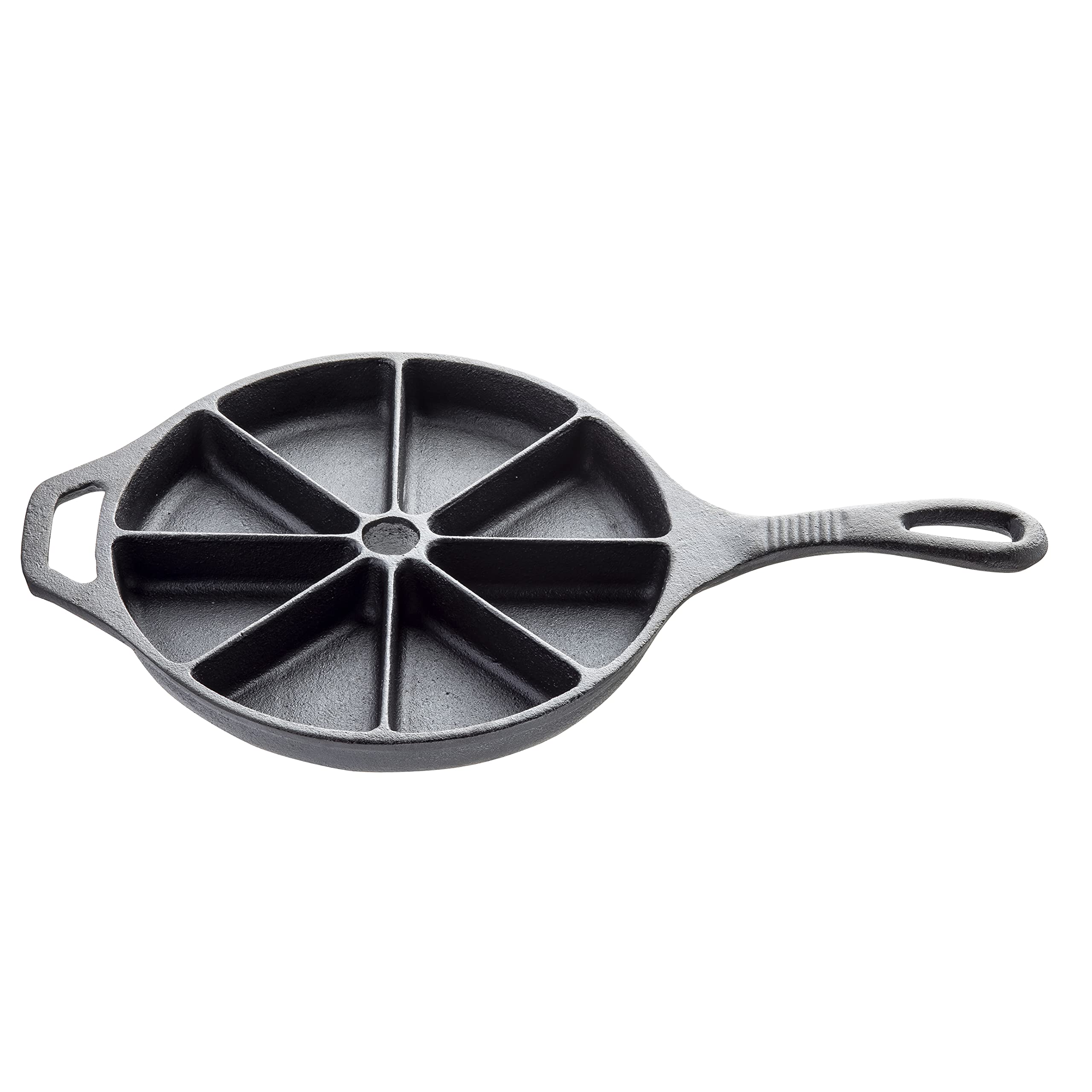 Tablecraft Round Corn Bread Skillet with Handle, Cast Iron, 8.75" dia x 15.625" (5.5" Handle)