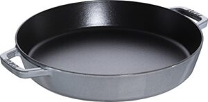 staub cast iron frying pan, grey, 34 cm