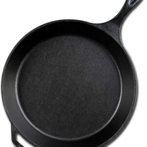 Lodge L14SK3 15-Inch Pre-Seasoned Cast-Iron Skillet & Silicone Hot Handle Holder - Red Heat Protecting Silicone Handle Cast Iron Skillets with Keyhole Handle