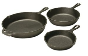 lodge cast-iron 3-piece skillet set