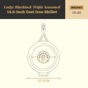 Lodge Blacklock Cast Iron Skillet Set - 10.25" & 12" Skillets - Preseasoned Cast Iron Skillet Pans - Easy Cleanup - Lightweight Design - Cast Iron Cookware - Premium Cast Iron Skillets