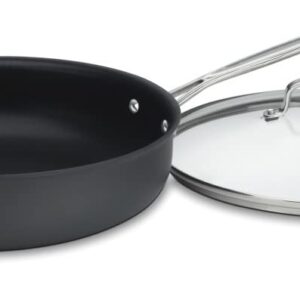 Cuisinart 622-30G Nonstick-Hard-Anodized, 12-Inch, Skillet w/Glass Cover & 622-30DF Chef's Classic 12-Inch Nonstick-Hard-Anodized, Deep Fry Pan w/Cover