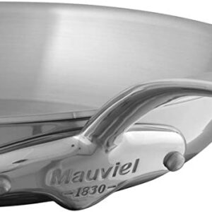 Mauviel M'Cook 5-Ply Polished Stainless Steel 2-Piece Frying Pan Set With Cast Stainless Steel Handles, Made In France