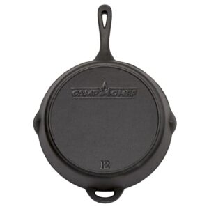 camp chef 12" seasoned cast iron skillet