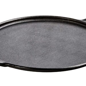 Lodge BOLD 14 Inch Seasoned Cast Iron Pizza Pan, Design-Forward Cookware & SCRAPERPK Durable Pan Scrapers, Red and Black, 2-Pack