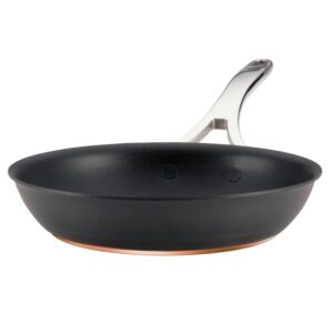 Anolon Nouvelle Copper Frying/Fry Pan/Skillet Set, 9.5 Inch Stainless Steel and 10.25 Inch Hard Anodized Nonstick