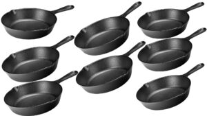 lodge lms3 miniature skillet,black 3.5-inch - pack of 8