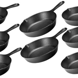 Lodge LMS3 Miniature Skillet,Black 3.5-inch - Pack of 8