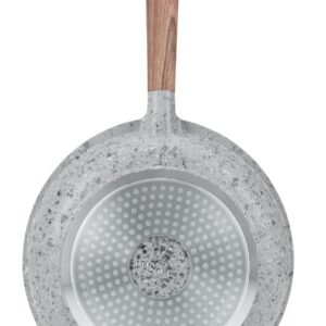 Phantom Chef 9.5" Frypan die-cast Aluminum with Granite Finish | PFOA Free | Nonstick Skillet | Induction Compatible | Egg-Omelet Frying Pans | Cookware Chef's Pan | Dishwasher and Oven Safe (Beige)