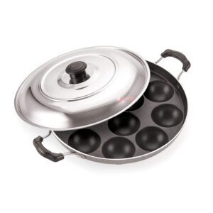 vinod appam patra paniyaral non-stick paniyaram paniyarakal/aebleskiver pan, 9.5" - 450g