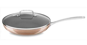 kitchenaid kc3h112kltz kitchenaid 12" hard anodized non-stick skillet with lid