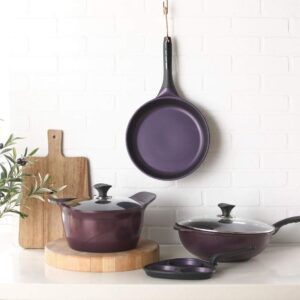 purplechef 10.5" "Perfect Pan Nonstick Frying Pan Omelet Skillet Cookware. INDUCTION COMPATIBLE