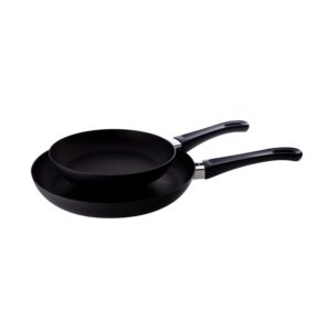 scanpan classic black recycled aluminum 2-piece fry pan set