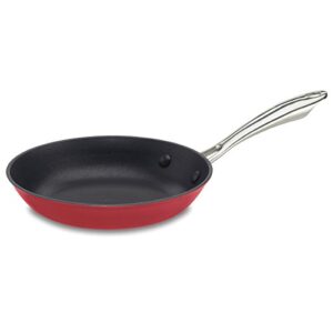 cuisinart cil22-26r castlite non-stick cast iron fry pan, 10-inch red