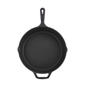 hoan 5275954 barbeque cast iron skillet, black