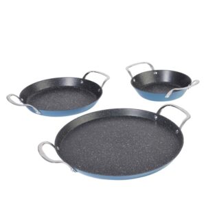 curtis stone 3-piece dura-pan nonstick nesting skillet set 772-245 (renewed)