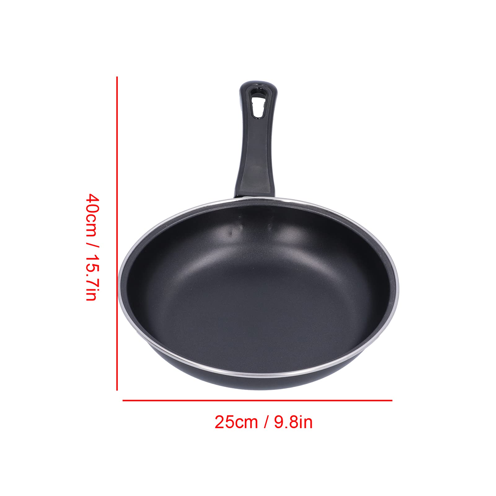 Hapivida Nonstick Fry Pan, Nonstick Skillet Multifunctional Stainless steel Cooking Pan, Durable Flat Bottom Pan for Cooking Eggs, Omelettes and More(25cm)