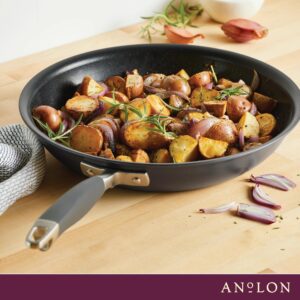 Anolon Advanced Home Hard Anodized Nonstick Frying Pan/Skillet, 12.75 Inch, Moonstone