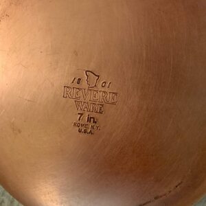 Vtg SS Revere Ware Copper Bottom 7inch Skillet