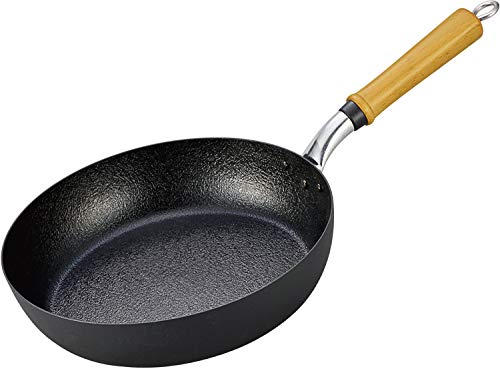 Hokuriku Aluminum A-2361 Iron Oil-Blended Black Frying Pan, 10.2 inches (26 cm)