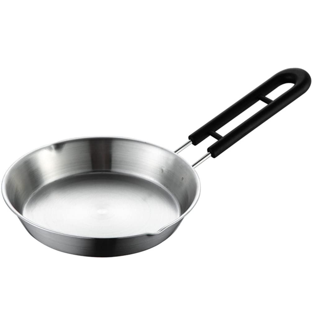 Hemoton Stainless Steel Pan Sandwich Maker Induction Frying Pan Stainless Steel Frying Pan Nonstick Frying Pan Stainless Skillet Kitchen Cooking Pan Sandwich Toaster Press English Muffins