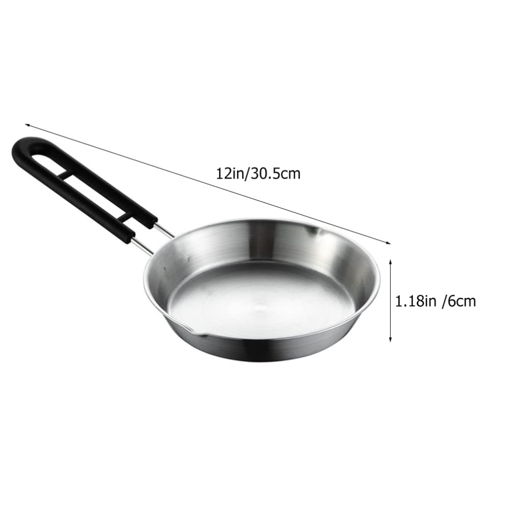 Hemoton Stainless Steel Pan Sandwich Maker Induction Frying Pan Stainless Steel Frying Pan Nonstick Frying Pan Stainless Skillet Kitchen Cooking Pan Sandwich Toaster Press English Muffins