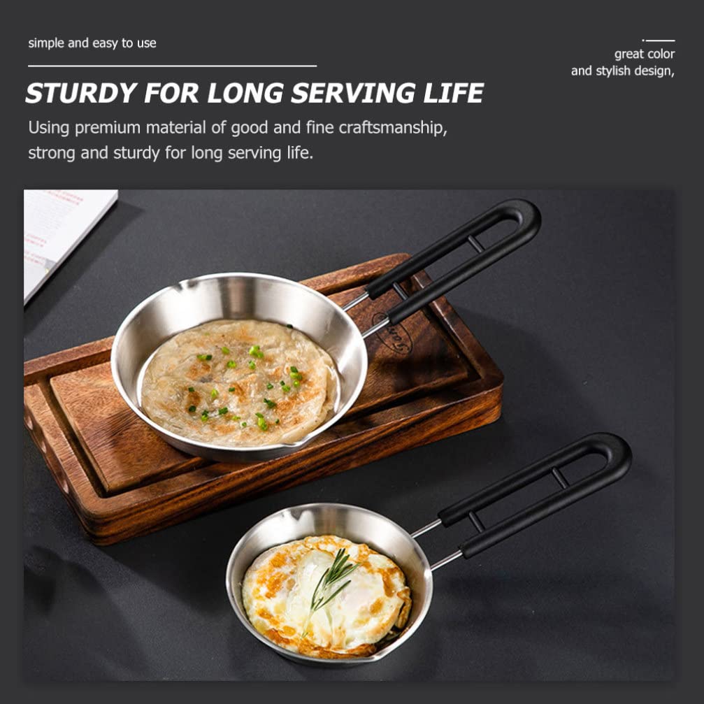 Hemoton Stainless Steel Pan Sandwich Maker Induction Frying Pan Stainless Steel Frying Pan Nonstick Frying Pan Stainless Skillet Kitchen Cooking Pan Sandwich Toaster Press English Muffins