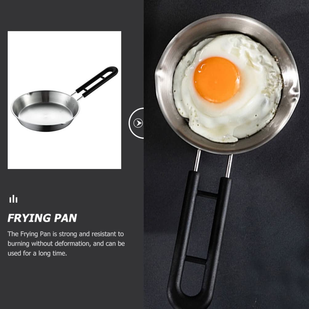 Hemoton Stainless Steel Pan Sandwich Maker Induction Frying Pan Stainless Steel Frying Pan Nonstick Frying Pan Stainless Skillet Kitchen Cooking Pan Sandwich Toaster Press English Muffins