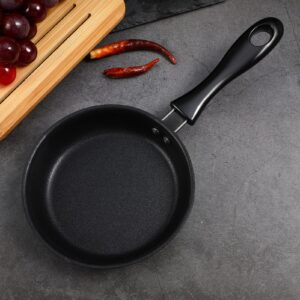 Housoutil Small Cast Iron Skillet Fry Pan, 5 inch/ 12cm Egg Frying Pan Non- stick Omelet Pans Suitable for Gas Stove, Induction Cooker, Halogen Stove