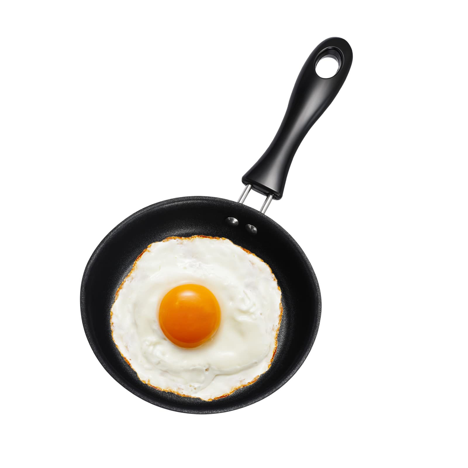 Housoutil Small Cast Iron Skillet Fry Pan, 5 inch/ 12cm Egg Frying Pan Non- stick Omelet Pans Suitable for Gas Stove, Induction Cooker, Halogen Stove