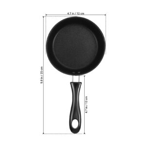 Housoutil Small Cast Iron Skillet Fry Pan, 5 inch/ 12cm Egg Frying Pan Non- stick Omelet Pans Suitable for Gas Stove, Induction Cooker, Halogen Stove