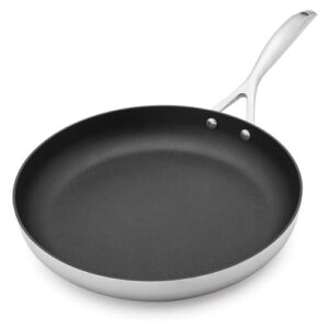 scanpan cs+ skillets, silver, non-stick, 12-inch