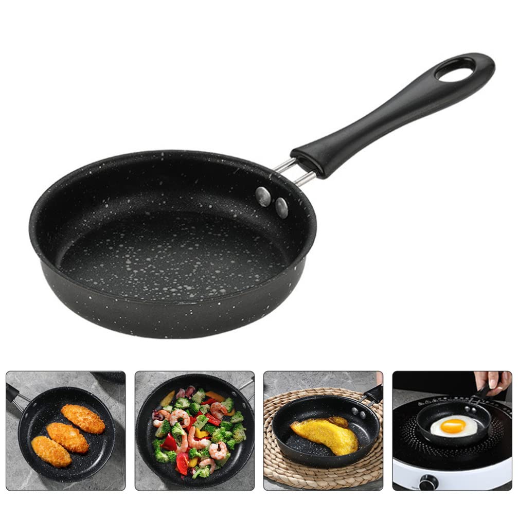 Luxshiny Egg Pans Nonstick Cast Iron Skillets Cast Iron Skillets Cast Iron Skillets Nonstick Frying Pan Omelette Pan Granite Frying Pan Skillet With Stay-Cool Handles (12cm) Pot