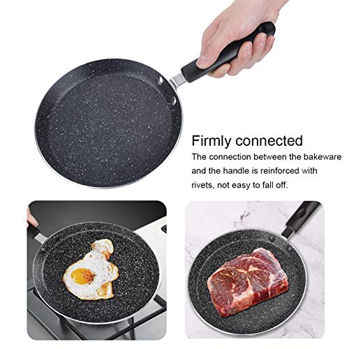 Alinory Cooking Pan, Grill Skillet Heat-Resistant Egg Skillet, for Induction Stove Electric Ceramic Stove Cooking Home Kitchen(Small (6 inches))