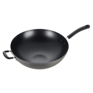 t-fal ultimate hard anodized nonstick wok 14 inch oven safe 350f cookware, pots and pans, dishwasher safe black