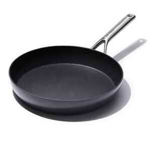 oxo professional hard anodized pfas-free nonstick, 12" frying pan skillet, induction, diamond reinforced coating, dishwasher safe, oven safe, black