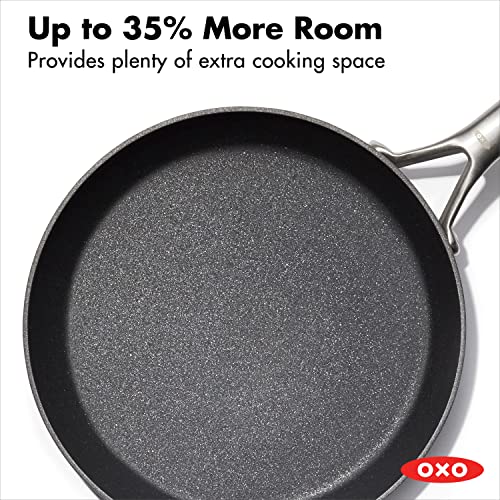 OXO Professional Hard Anodized PFAS-Free Nonstick, 12" Frying Pan Skillet, Induction, Diamond reinforced Coating, Dishwasher Safe, Oven Safe, Black