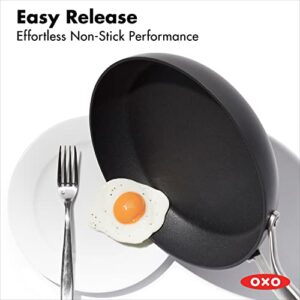 OXO Professional Hard Anodized PFAS-Free Nonstick, 12" Frying Pan Skillet, Induction, Diamond reinforced Coating, Dishwasher Safe, Oven Safe, Black