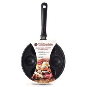 Norpro Nonstick Stuffed Pancake Pan, Munk/Aebleskiver/Ebelskiver 16.5″ x 9″ x 1.25″ Black