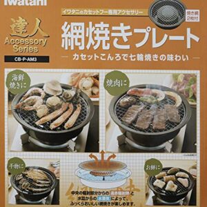 Iwatani Korean Cookware Aburi Stove Top Grill Pan, Black, (CB-P-AM3)