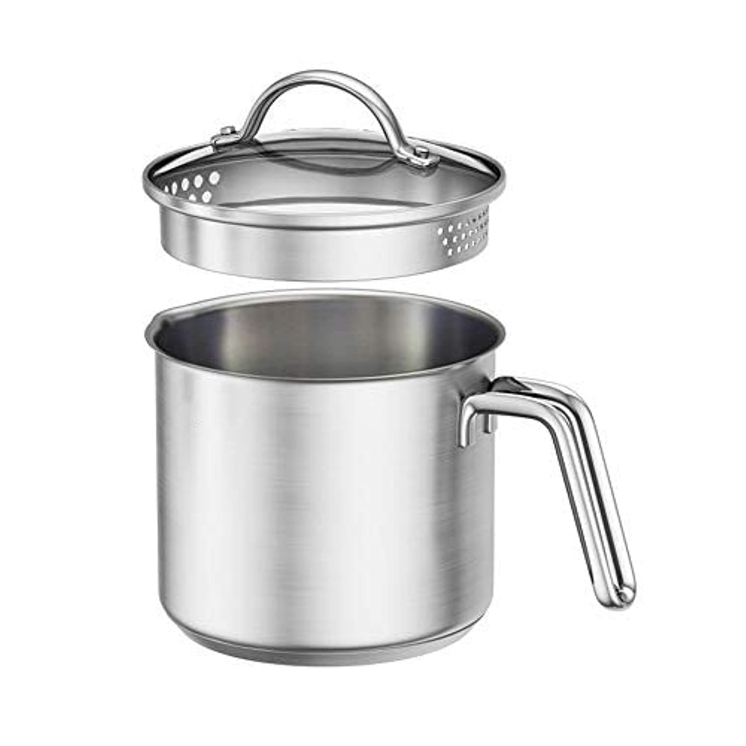 1.5 Quart Stainless Steel Saucepan With Pour Spout, Saucepan With Lid, Mini Milk Pan With Spout - Perfect For Boiling Milk, Sauce, Gravies, Pasta, Noodles