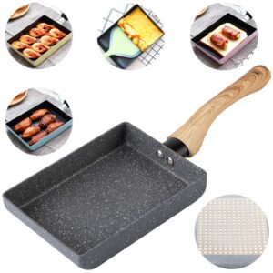 ibbm i will be your best memory tamagoyaki japanese omelette pan/egg pan - non-stick coating - rectangle frying pan mini frying pan – grey