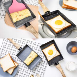 IBBM I WILL BE YOUR BEST MEMORY Tamagoyaki Japanese Omelette Pan/Egg Pan - Non-stick Coating - Rectangle Frying Pan Mini Frying Pan – Grey